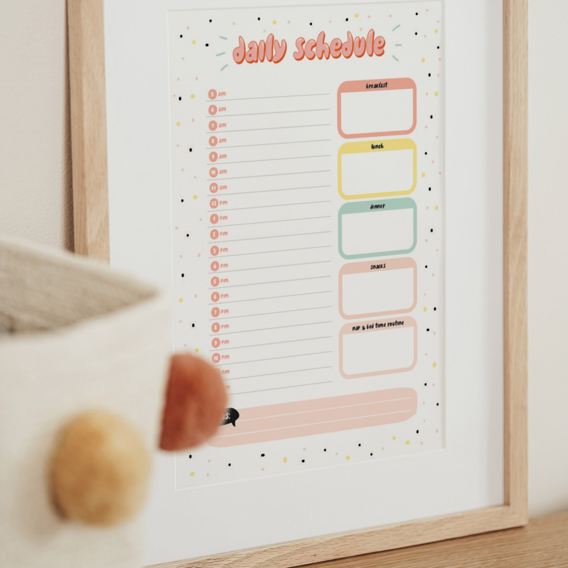 Printable Daily Checklist & Schedule | The Creative Sprout