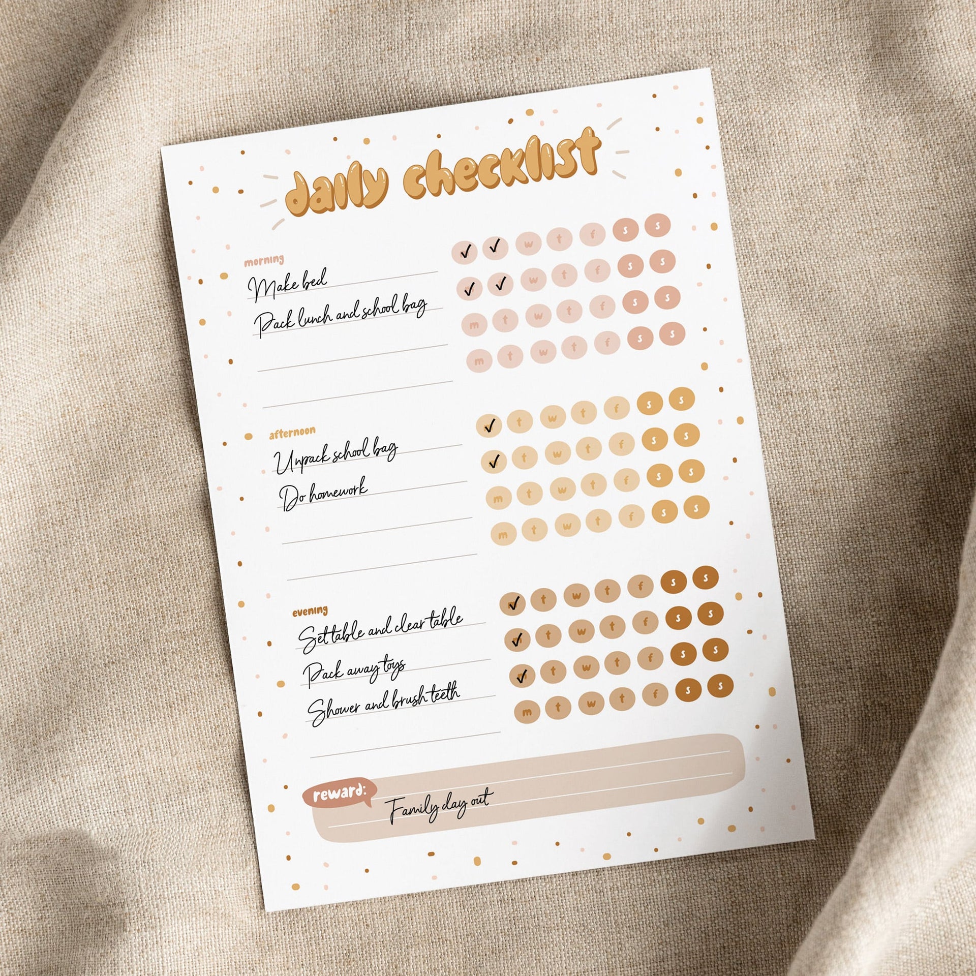 Printable Daily Checklist & Schedule | The Creative Sprout