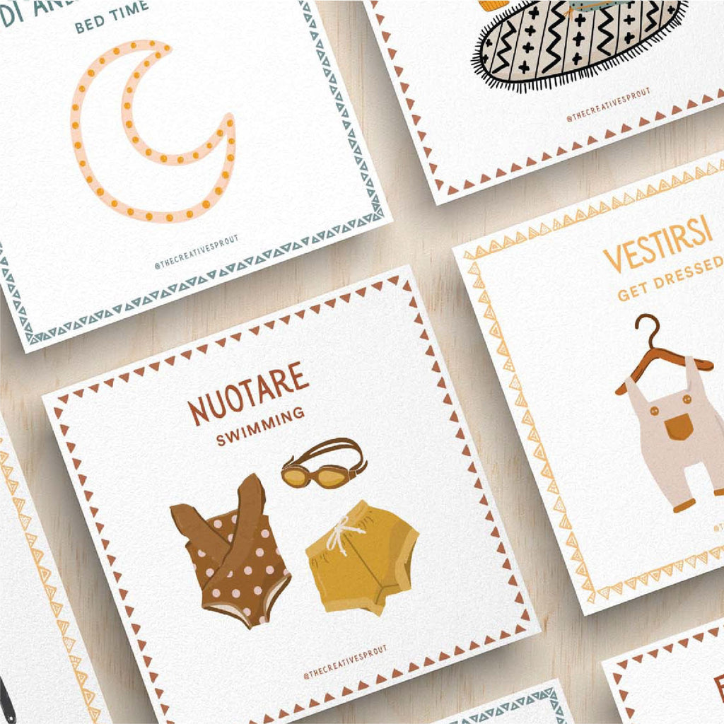 Spanish Routine Cards | Bilingual Flashcards – The Creative Sprout