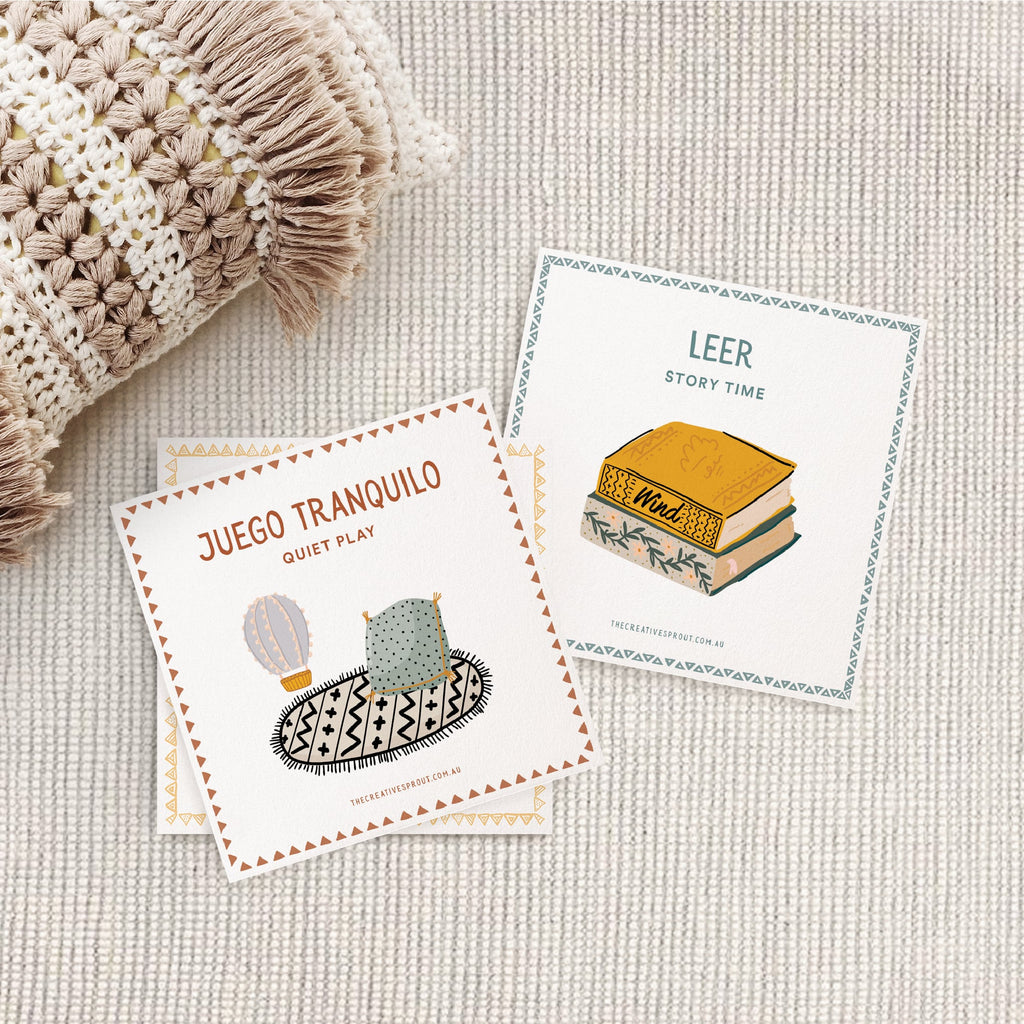 Spanish Routine Cards | Bilingual Flashcards – The Creative Sprout