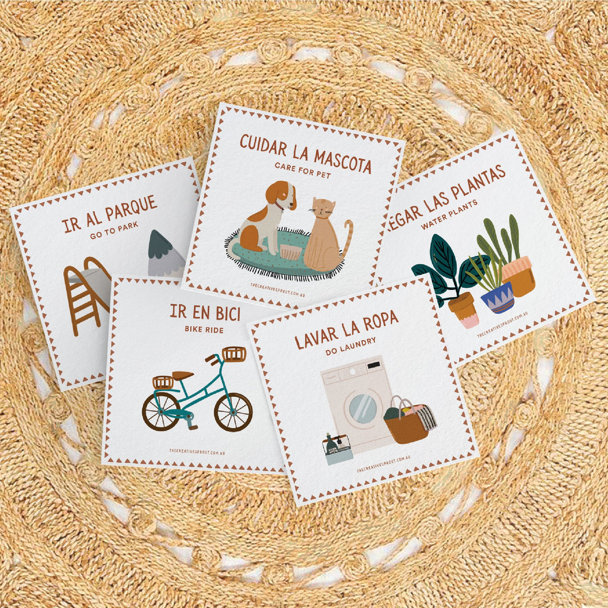 Spanish Routine Cards | Bilingual Flashcards – The Creative Sprout