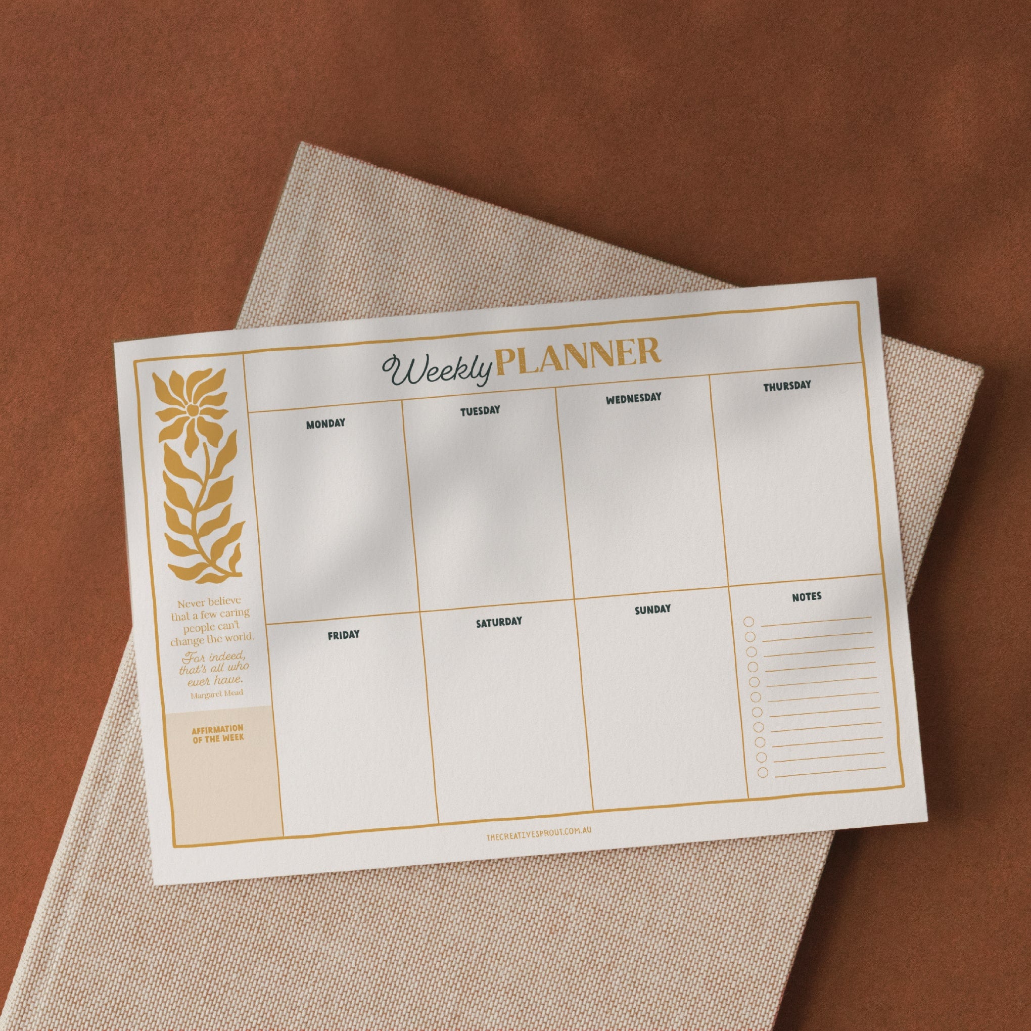 Printable A4 Weekly Planner | Stay Organised | Creative Sprout – The ...