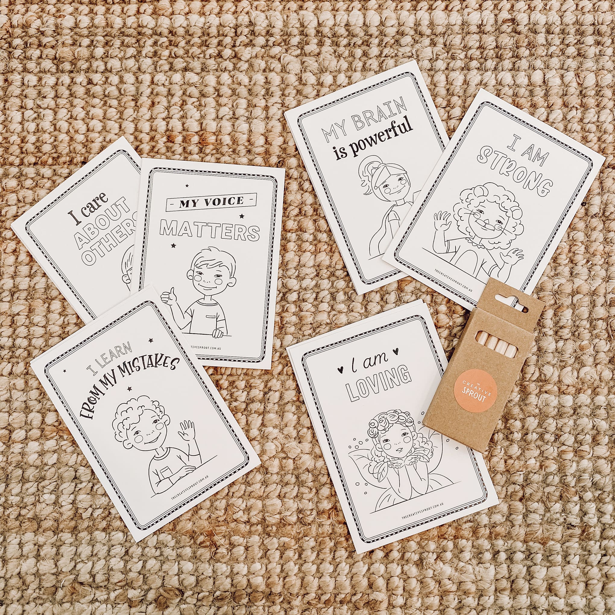 Printable Affirmation Cards | Kids Colouring Sheets | Creative Sprout ...